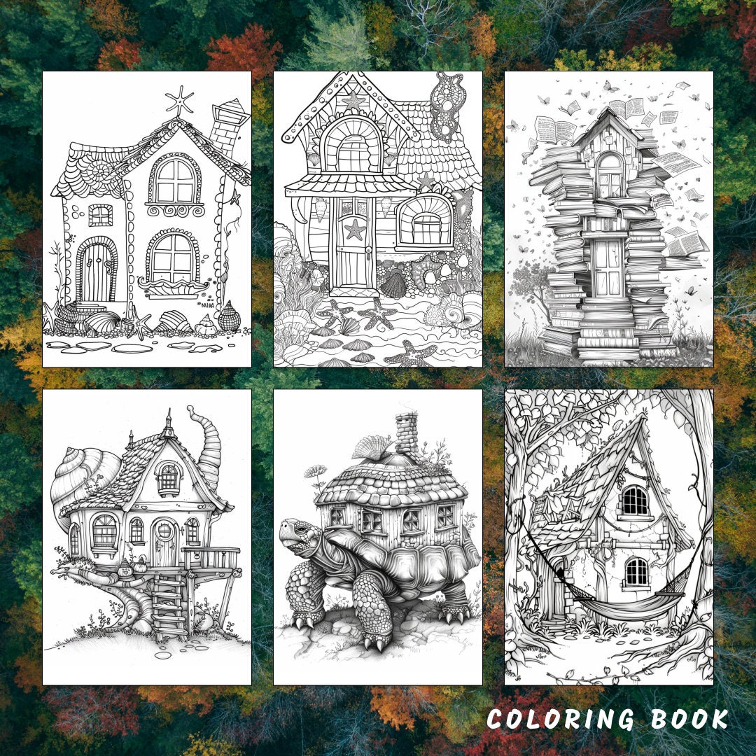 30 Gnome House Coloring Page, Gnome Coloring, House Coloring Book ...