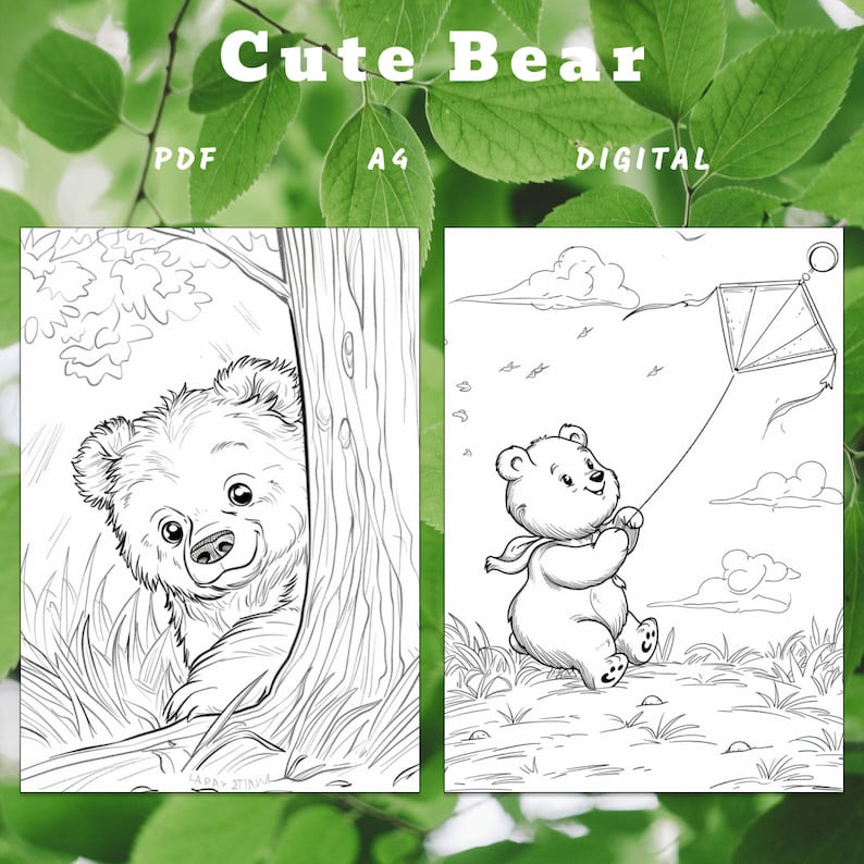 26 Cute Bear Coloring Page, Teddy Bear Coloring Book, Bear Coloring ...