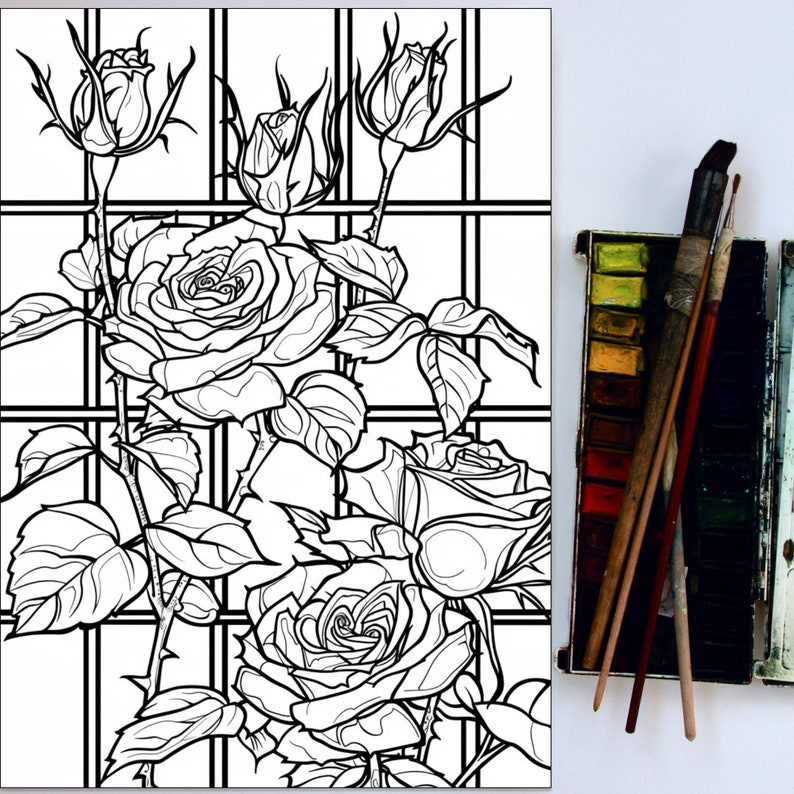 30 Spring Flowers Coloring Page, Spring Coloring Book, Flower Coloring ...