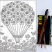 33 Blooming Hot Air Balloon Coloring Page, Flower Coloring,hot Air ...