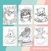 25 Animal in Cup Coloring Page, Animal Coloring Book, Fantasy Coloring ...