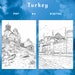 24 Turkey Coloring Page, Turkey Architecture Coloring, Turkish Scenes ...
