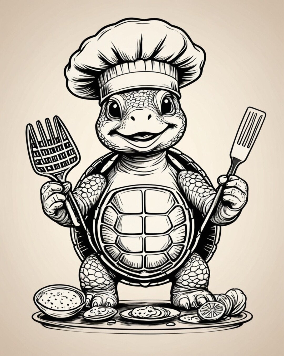 Grilling Turtle - Etsy