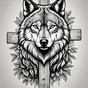 Wolf Cross - Etsy