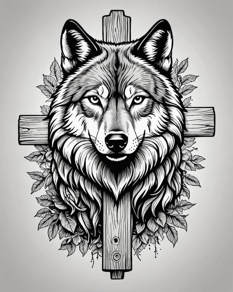 Wolf Cross - Etsy