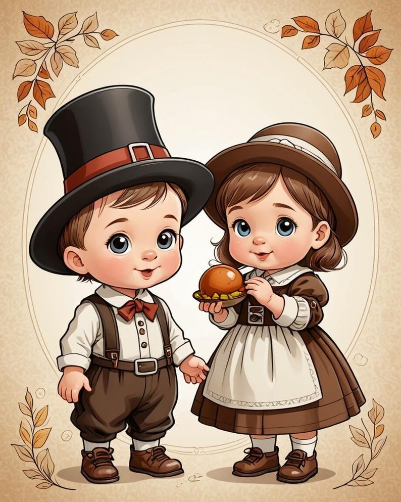 Cute Pilgrim Couple - Etsy