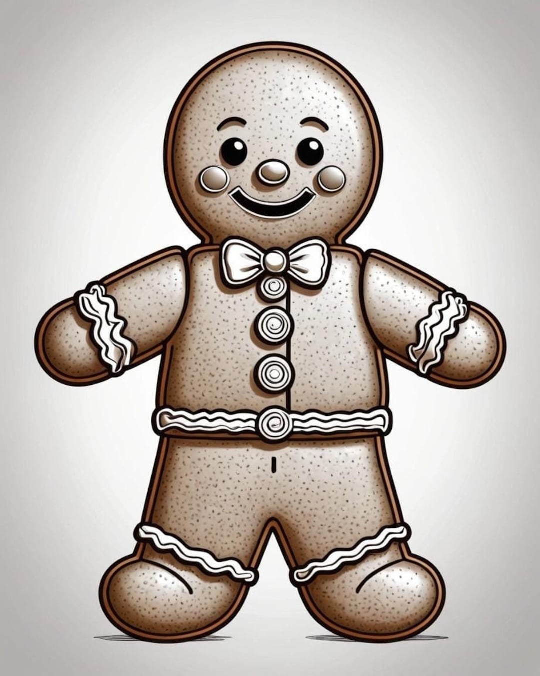 Gingerbread Joe Tic Tac Toe Digital File - Etsy