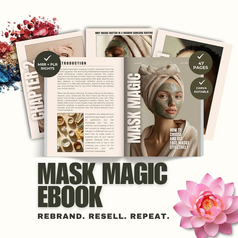 Face Mask Guide Ebook: Skincare Routine, Canva Template (MRR PLR) - Etsy UK
