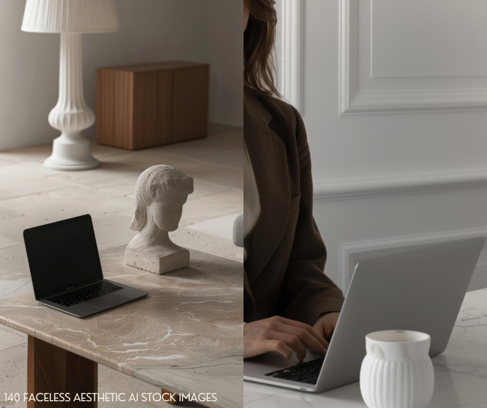 140 Faceless AI Marketing Stock Images Bundle With MRR+PLR, Luxe Stock ...