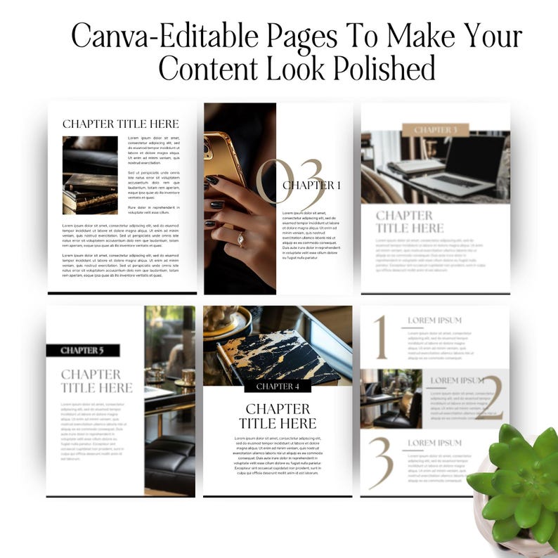 Canva Ebook Template, Editable Guide Workbook Template | Luxe Editorial ...