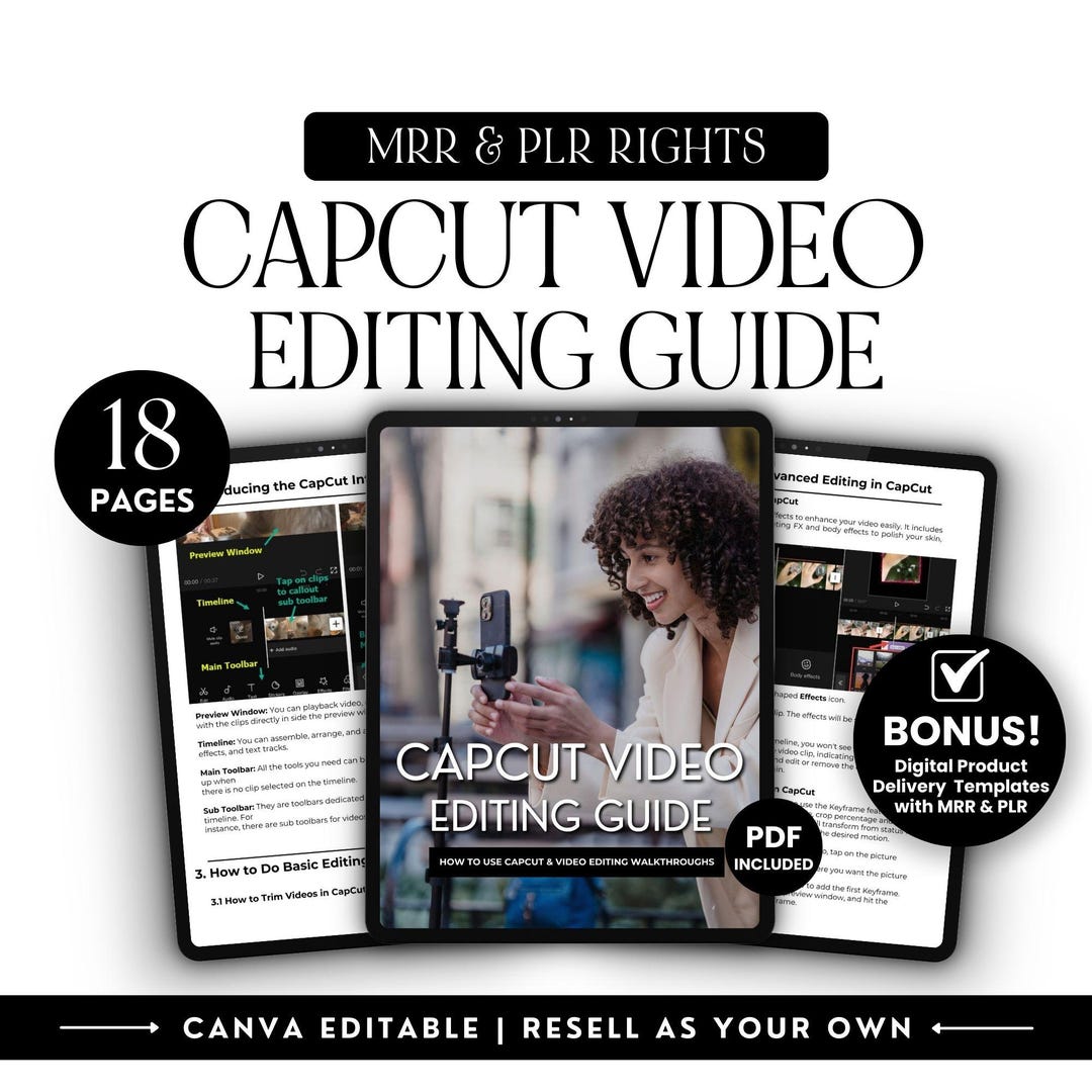 Capcut Editing Ebook Complete Guide + Video Tutorials for Stunning ...