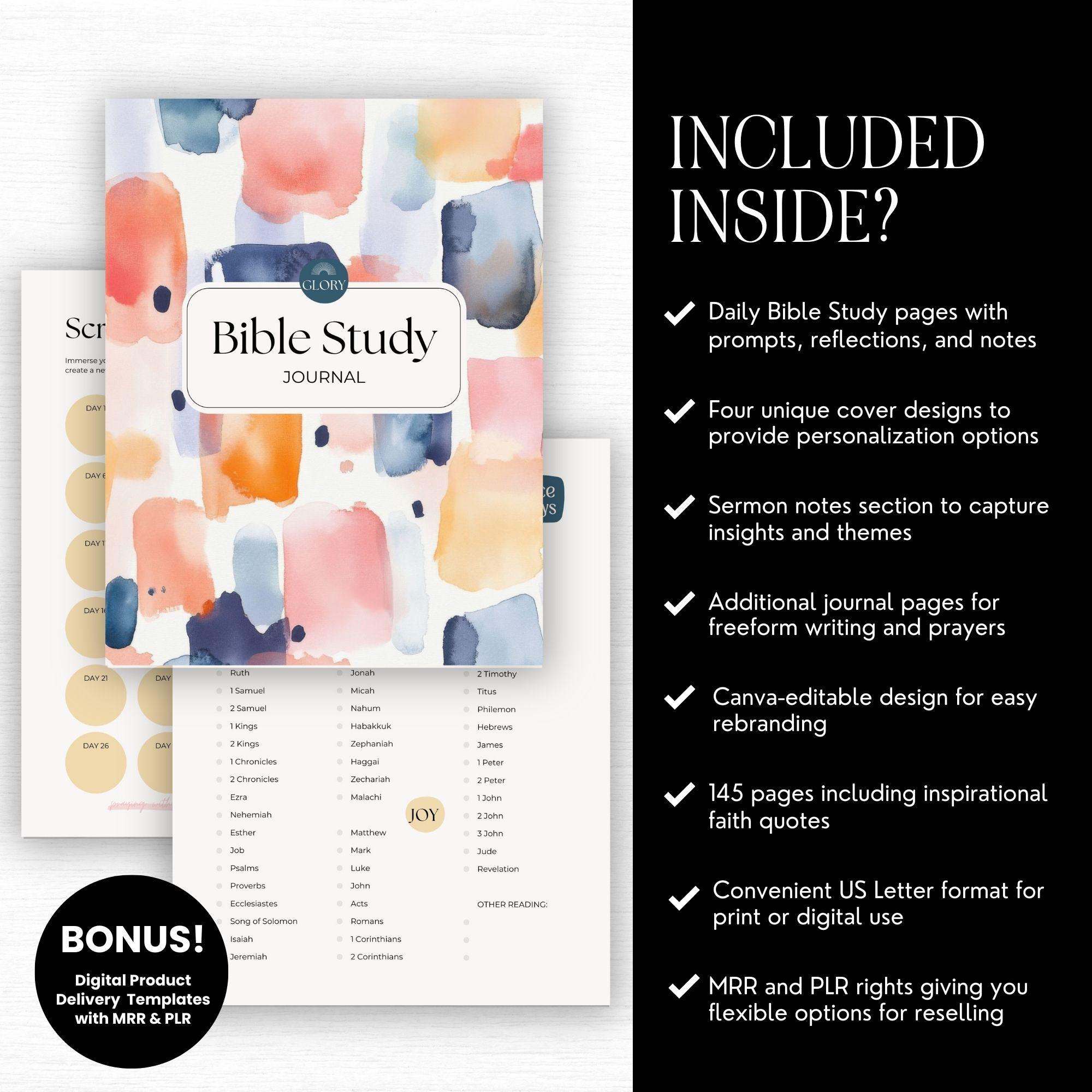 PLR Bible Study Template, Canva Bible Study, Digital Bible Study, Faith ...