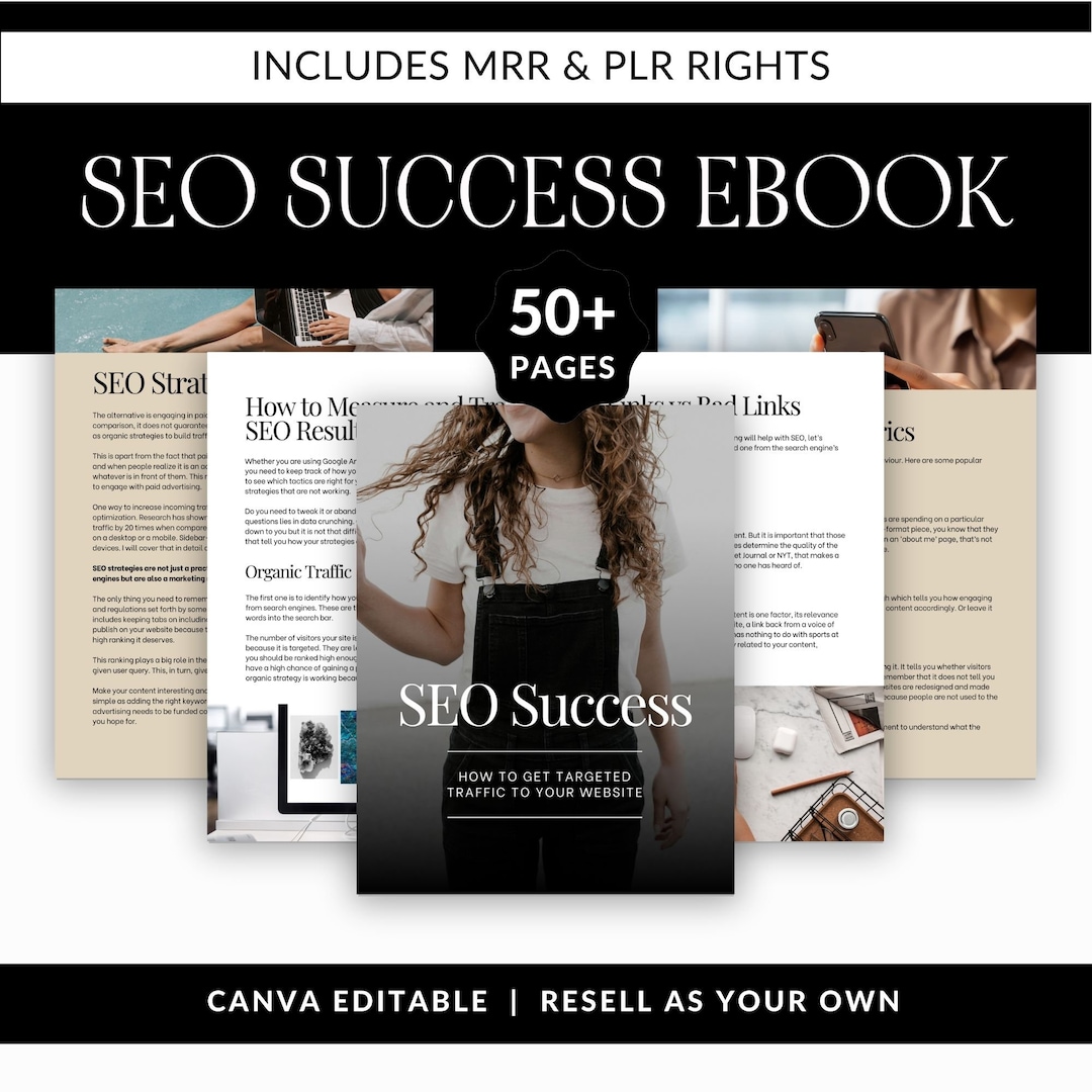 SEO Success Ebook, Etsy Seo Help, Mrr Website Ebook, Plr Seo Checklist, Search Engine ...
