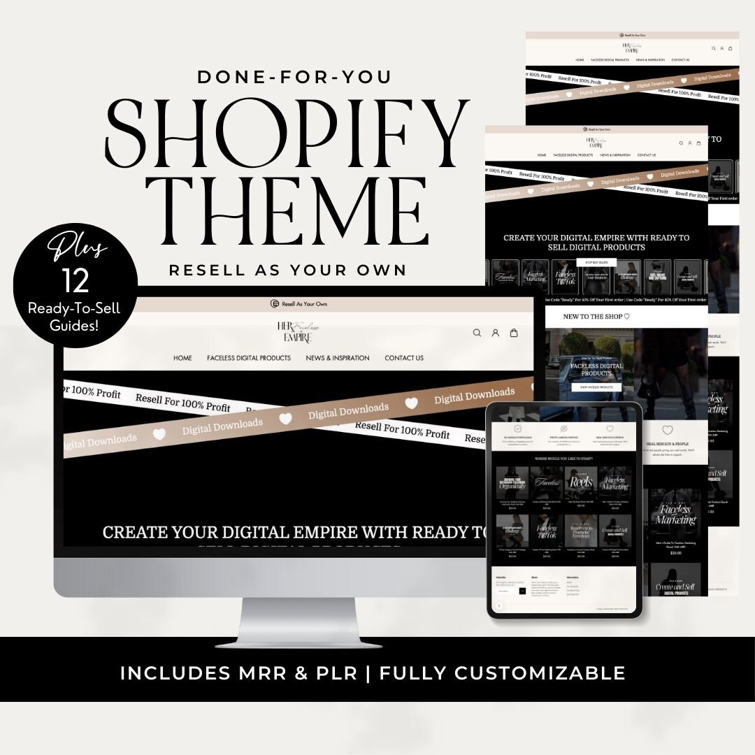 Shopify Digital Product Theme for Digital Products, Shopify Website for ...