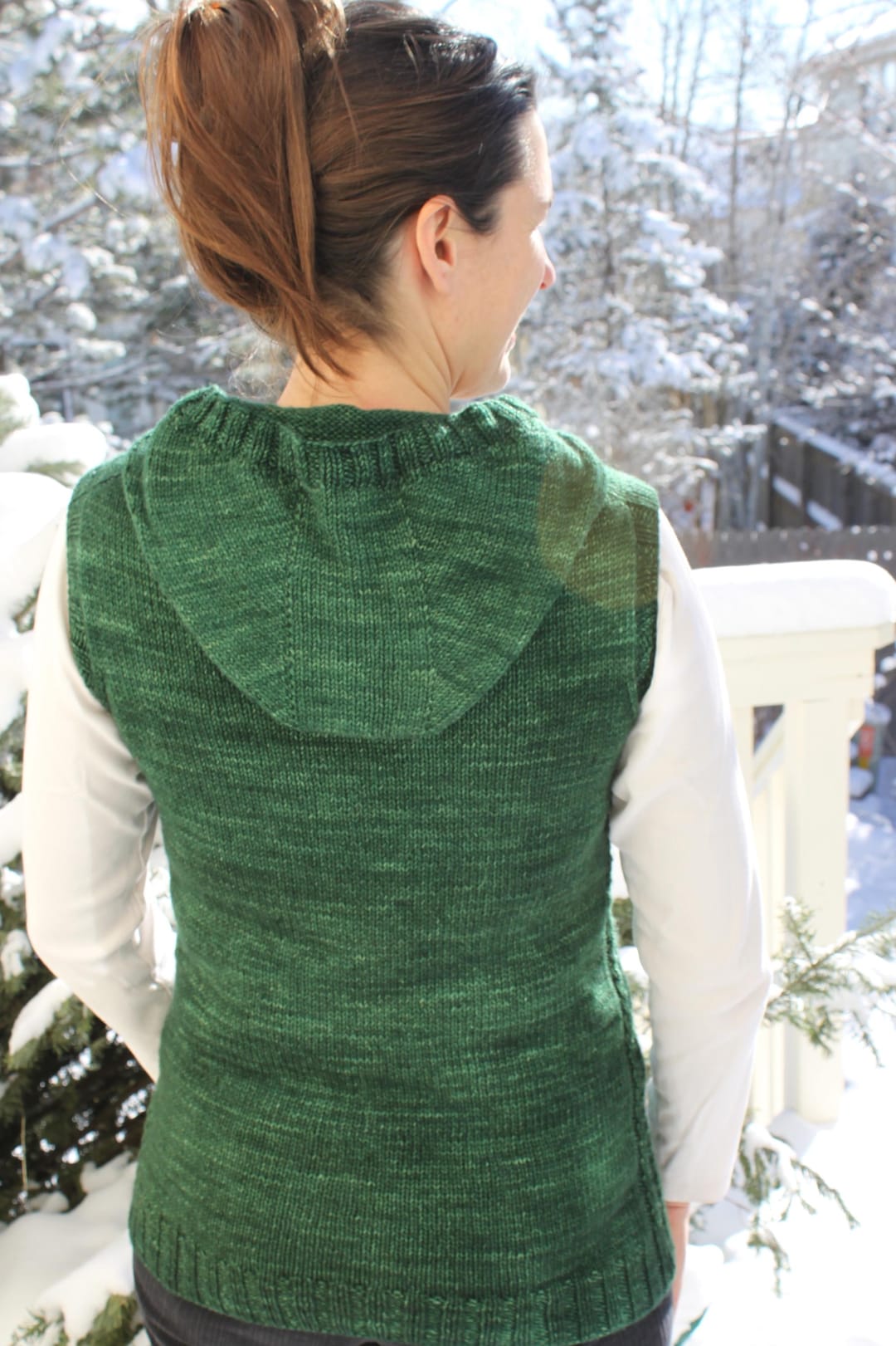 Cozy Cable Knit Hooded Vest - Women's Knitting Pattern With Pocket ...