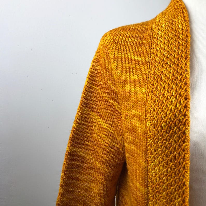 Top Down Cardigan Knitting Pattern, Round Yoke Sweater Pattern ...