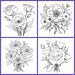 20 Relaxing Coloring Printable Pages Calming Mix Flowers Kitten Stress ...