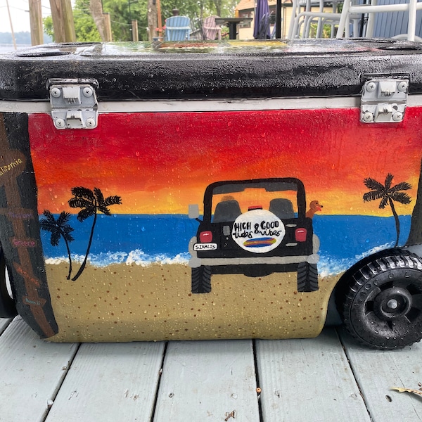 Painted Cooler - Etsy