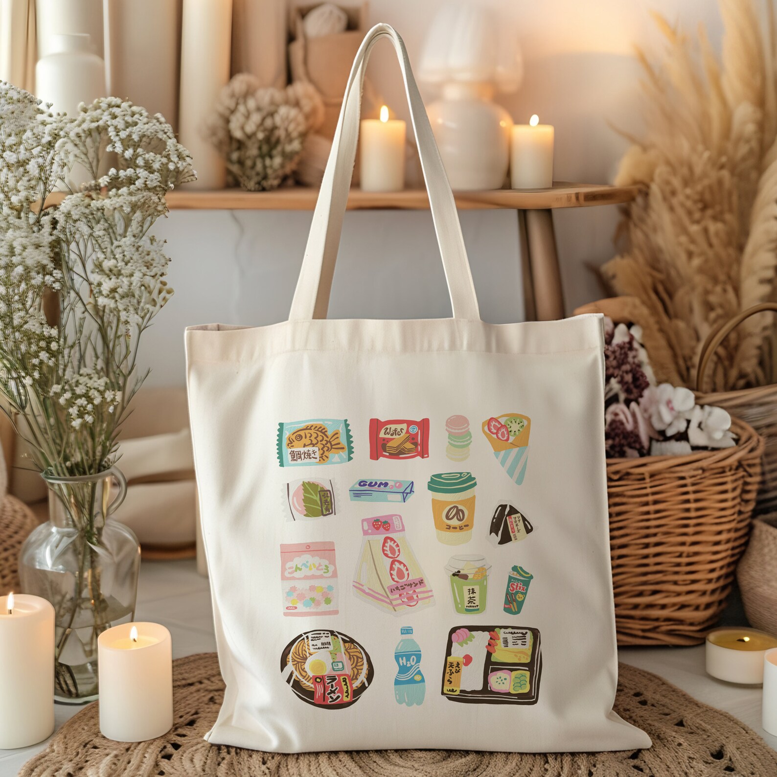 Japanese Food Tote Bag, Konbini, Conveni, Tokyo Japan Gift, Foodie Gift ...