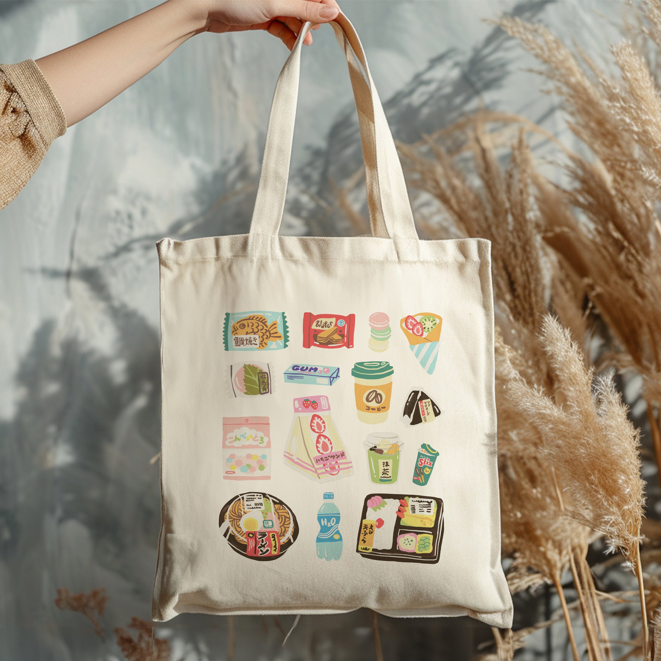 Japanese Food Tote Bag, Konbini, Conveni, Tokyo Japan Gift, Foodie Gift ...