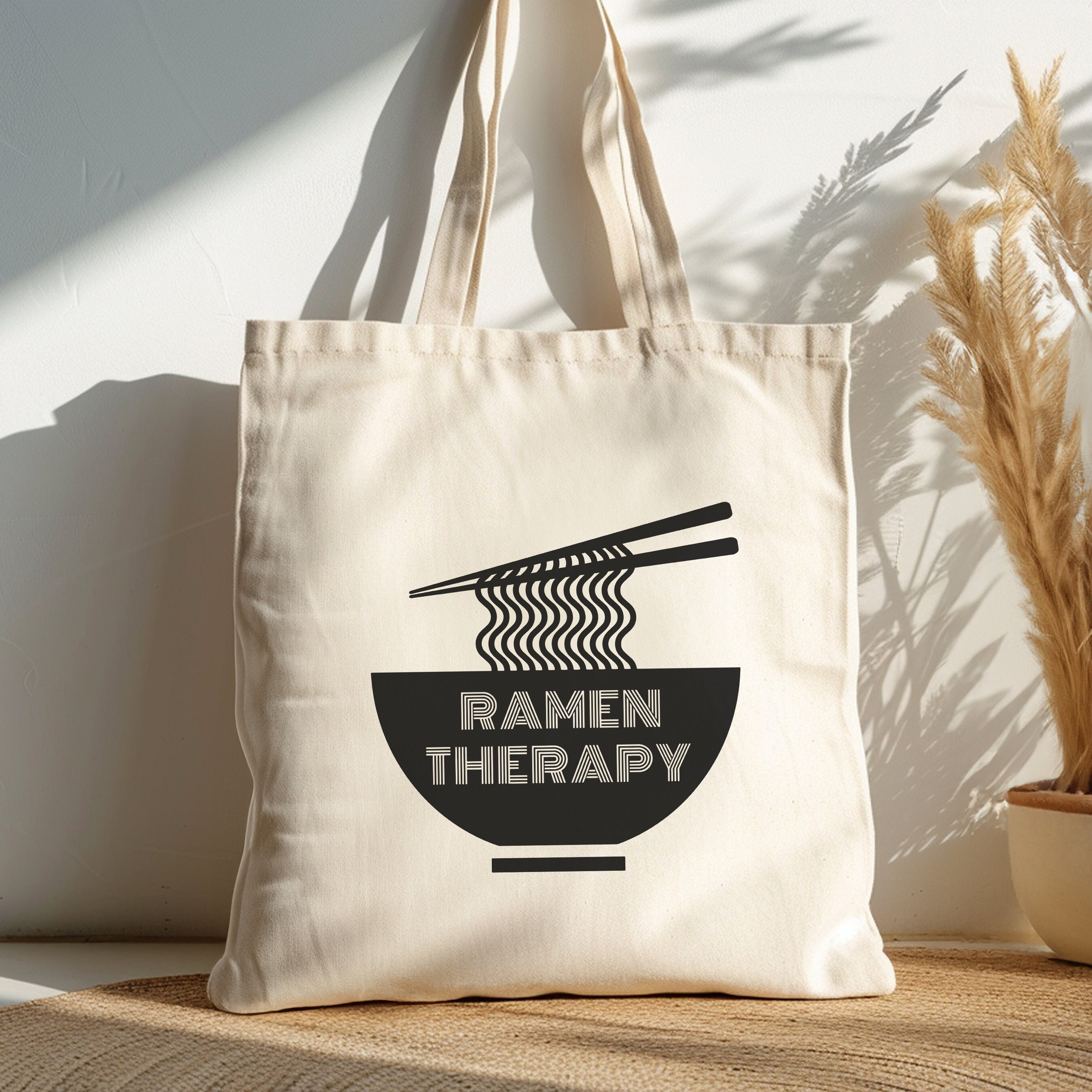 Ramen Therapy Tote Bag, Ramen Tote Bag, Unique Tokyo Gift, Foodie Gift ...