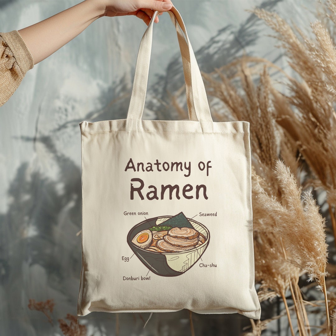 Anatomy of Ramen Tote Bag, Unique Tokyo Gift, Authentic Shopper, Asian ...