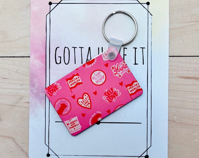 Personalised Acrylic Keychain Self Love Club Reminder Be Kind Custom ...