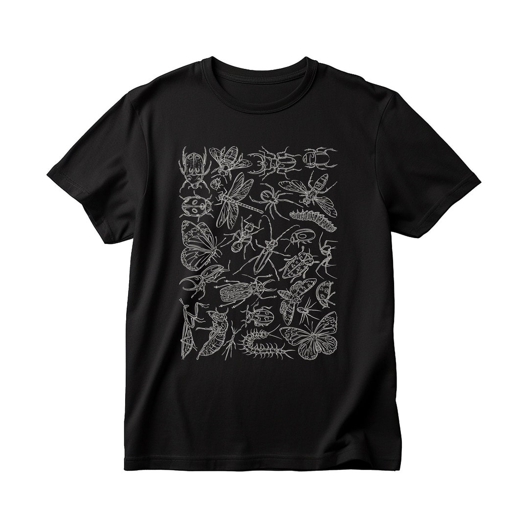 Insects Shirt, Dark Academia Tee, Y2K Goth Top, Alt Style, Dark ...