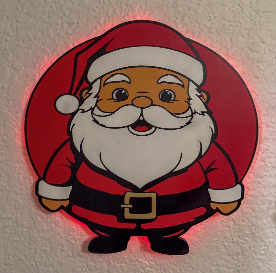 Santa's Workshop Glow Sign - Etsy