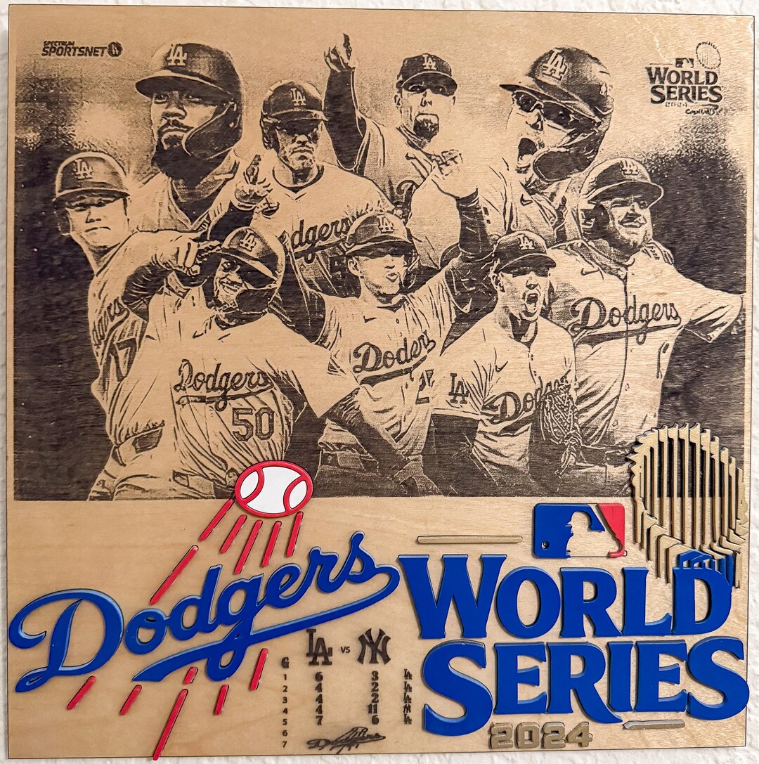 Dodgers Championship Wall Decor - Etsy