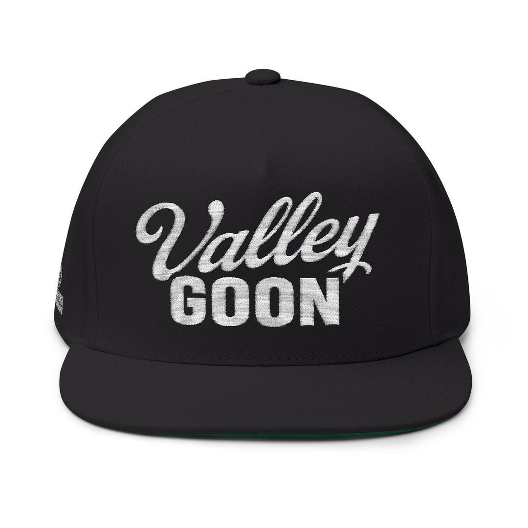 Valley Goon Cursive - Embroidered Flat Bill Cap - Etsy