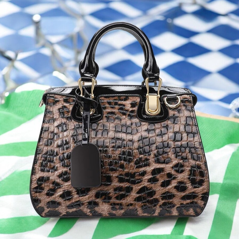 KATT Leopard Print Animal Print Leather Bag for Ladies Good Size ...