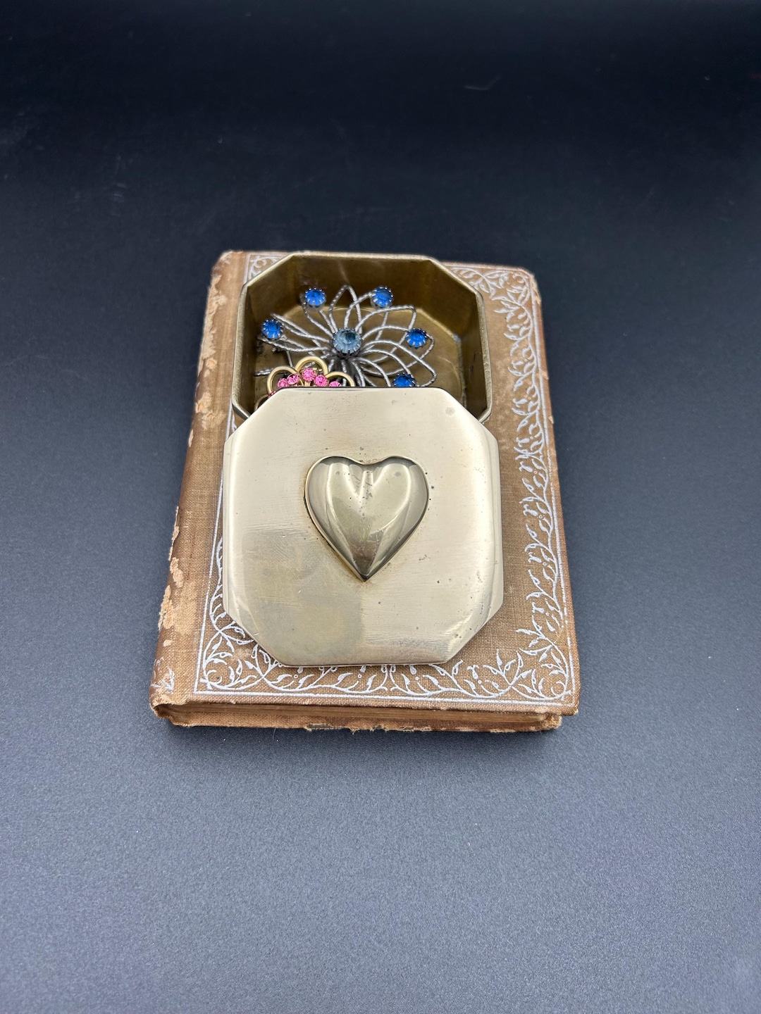 Brass Heart Box Octagon Shaped - Etsy