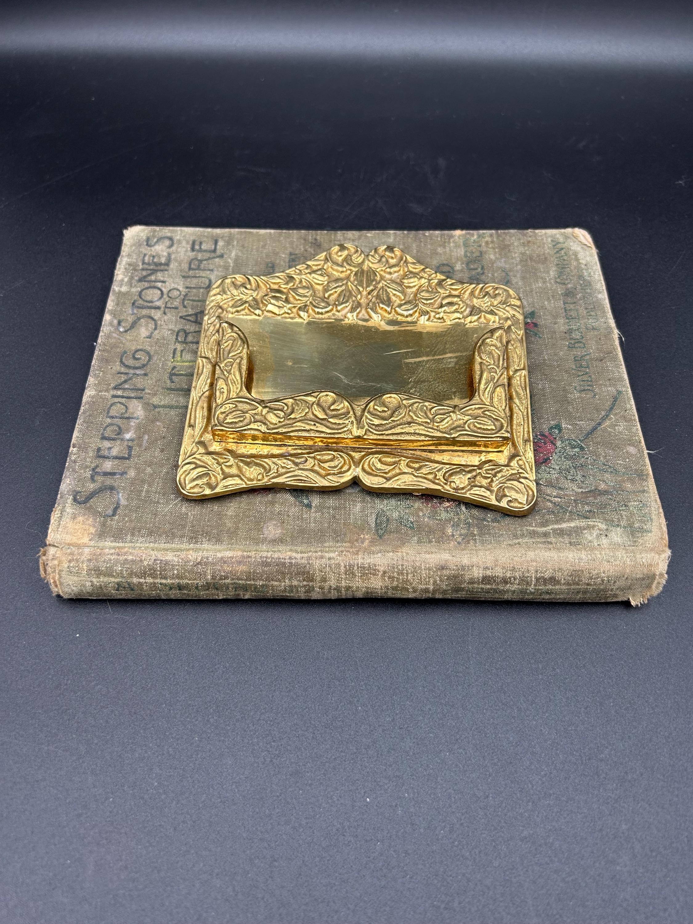 Vintage Freestanding Brass Business Card/calling Card/vintage/antique ...