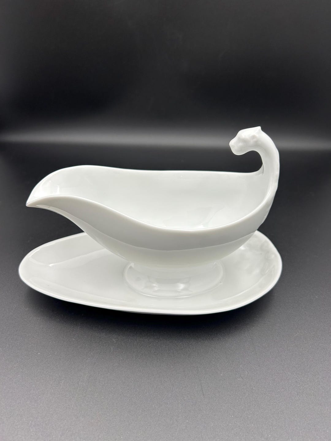 Elegant French Ironstone/ Saucier/gravy Boat/attached Underplate. - Etsy