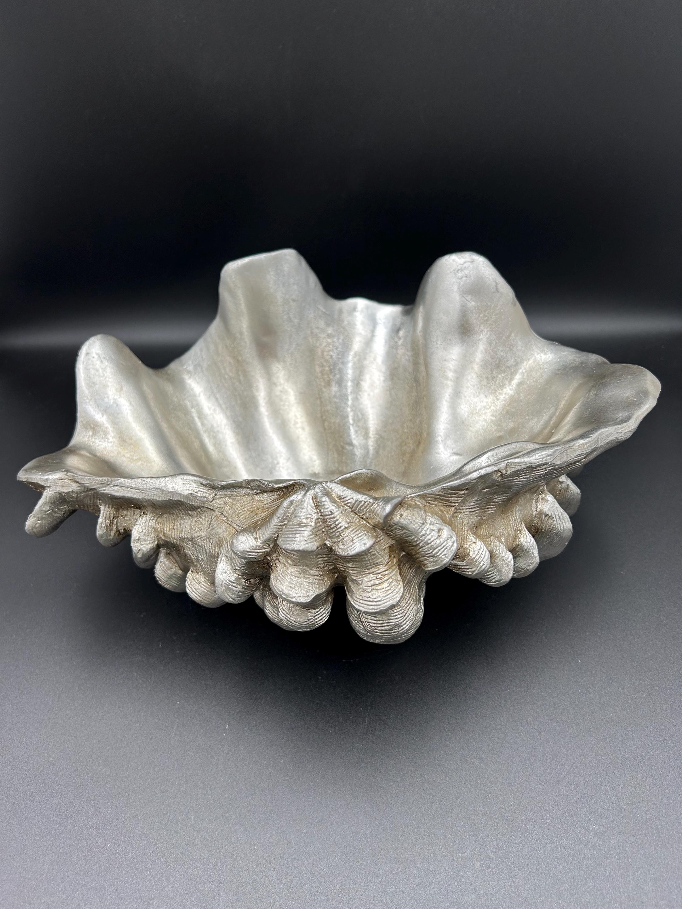 Large Faux Clam Shell-silver - Etsy