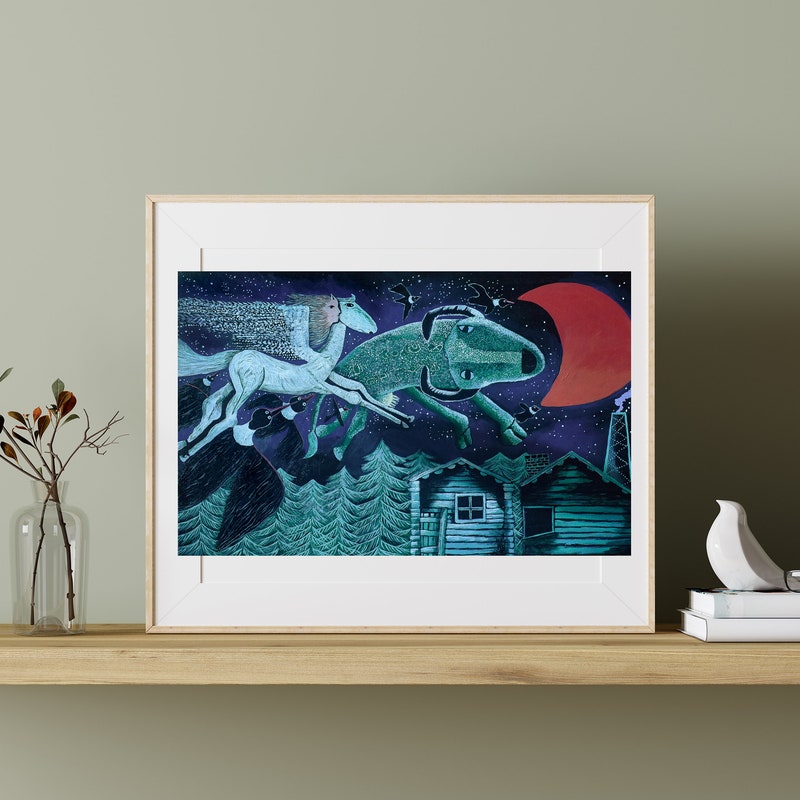 Night Sky Ship Painting - Etsy