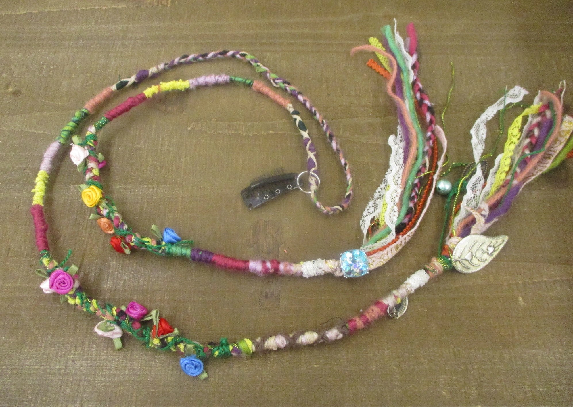 DE Forest Fae Locs Hairstyles Braids Flower Hair Vine- Fairy Colorful ...