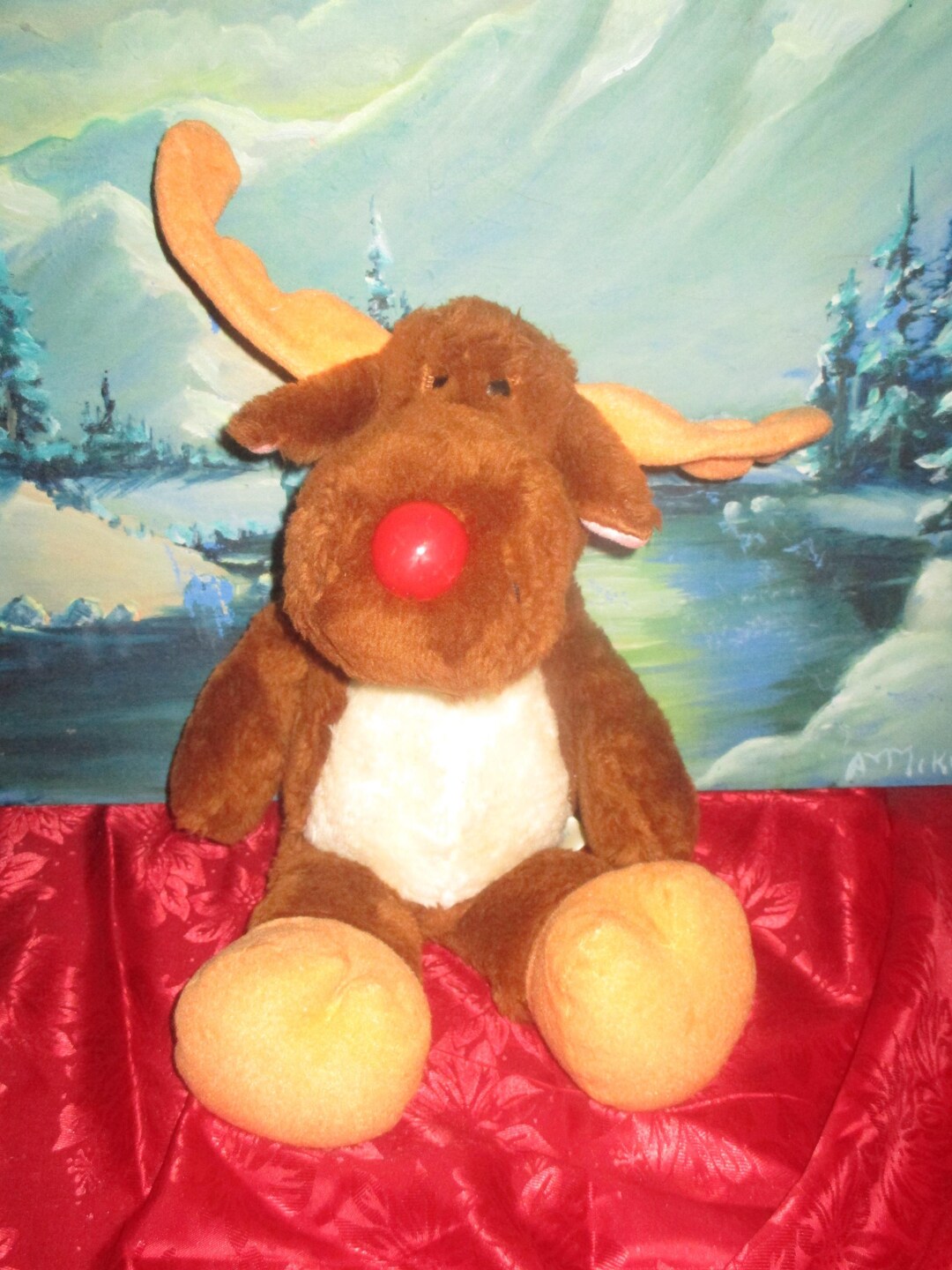 Vintage California Stuffed Toys Music Box Christmas / Brown Moose 60s ...