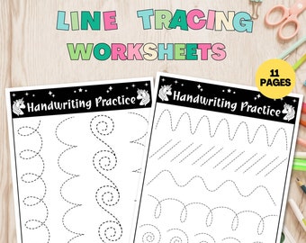 Preschool Line Tracing Worksheets, Lines Trace Pages Printable ...