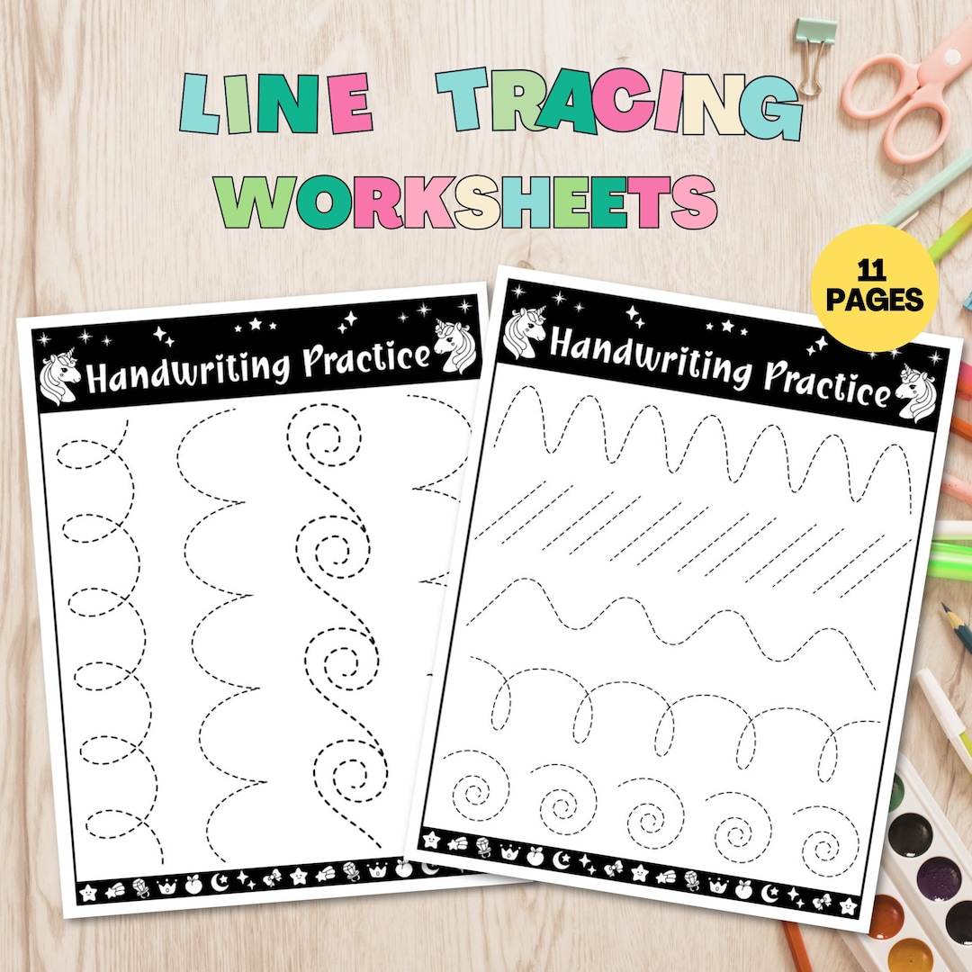 Preschool Line Tracing Worksheets,lines Trace Pages Printable ...