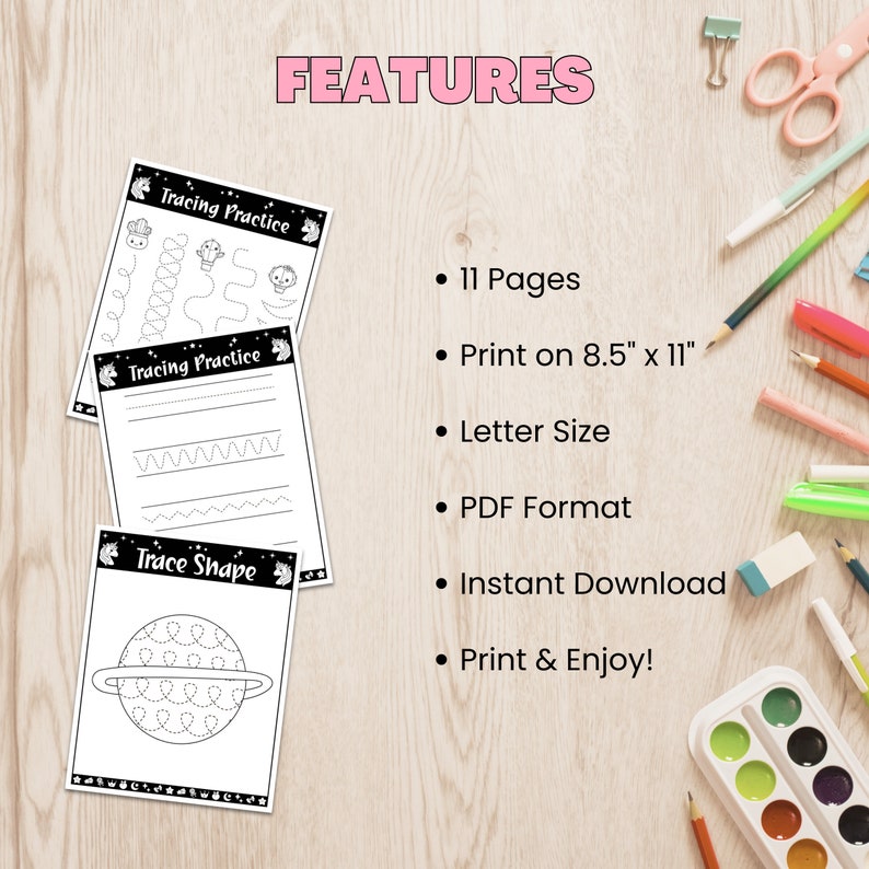 Preschool Line Tracing Worksheets,lines Trace Pages Printable ...