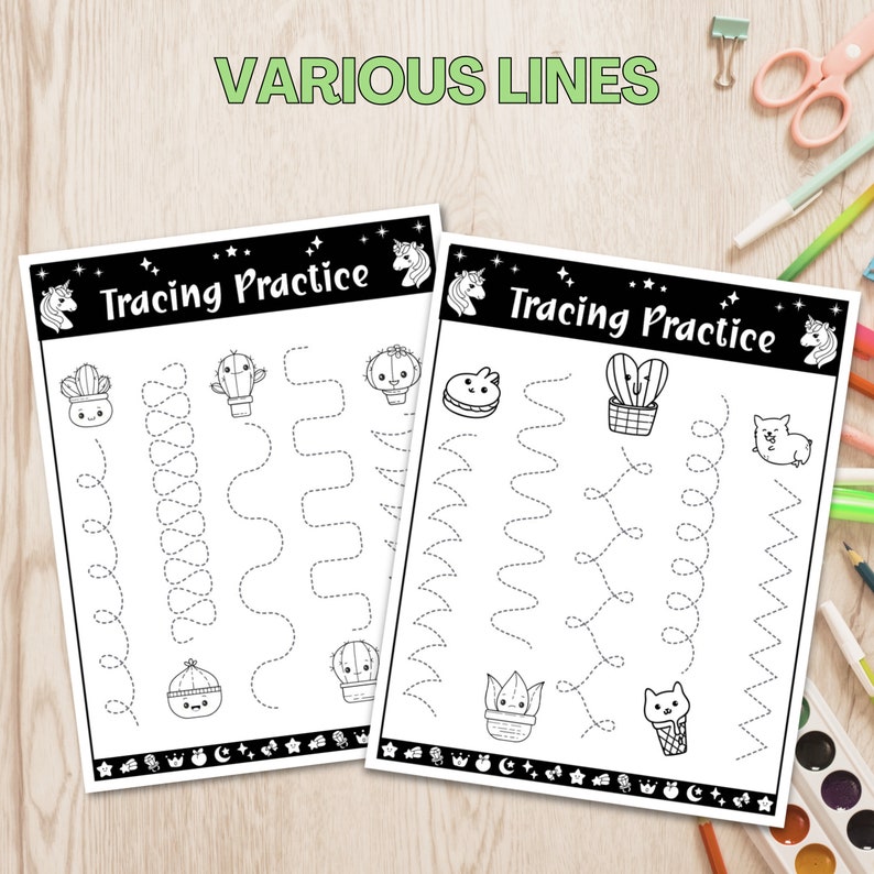 Preschool Line Tracing Worksheets,lines Trace Pages Printable ...