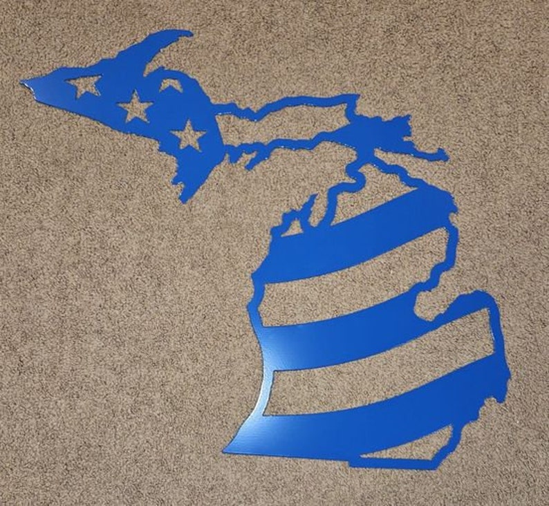 Michigan American Flag - Etsy