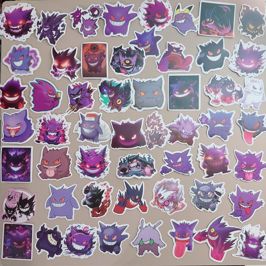 Pokemon Gengar Mix Stickers 10-50 Pcs Durable Vinyl Decals for Laptops ...