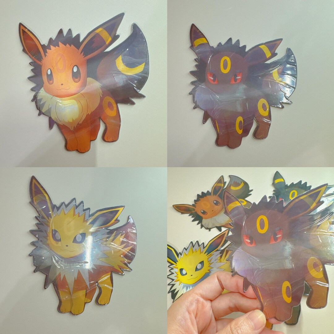 Pokemon Eevee 3D Lenticular Car Sticker for Car Windows, Bumpers ...