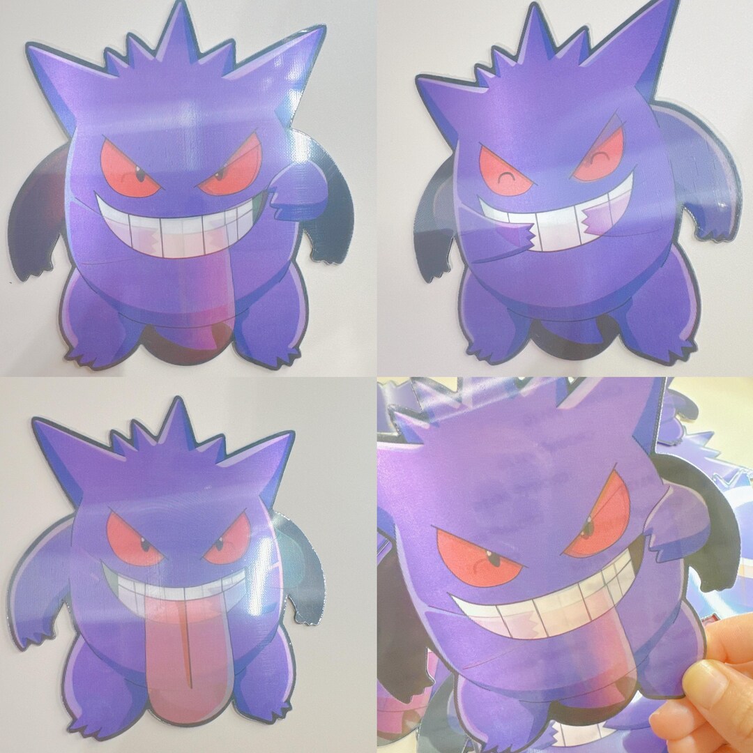 Pokemon Gengar 3D Lenticular Car Sticker for Car Windows, Bumpers ...