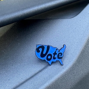 Vote Enamel Pin in Pink or Blue. It's Election Time. Wear Your VOTING ...