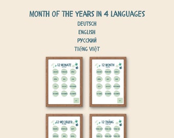 Months of the Year Printable, Educational Posters, Kindergarten Poster ...