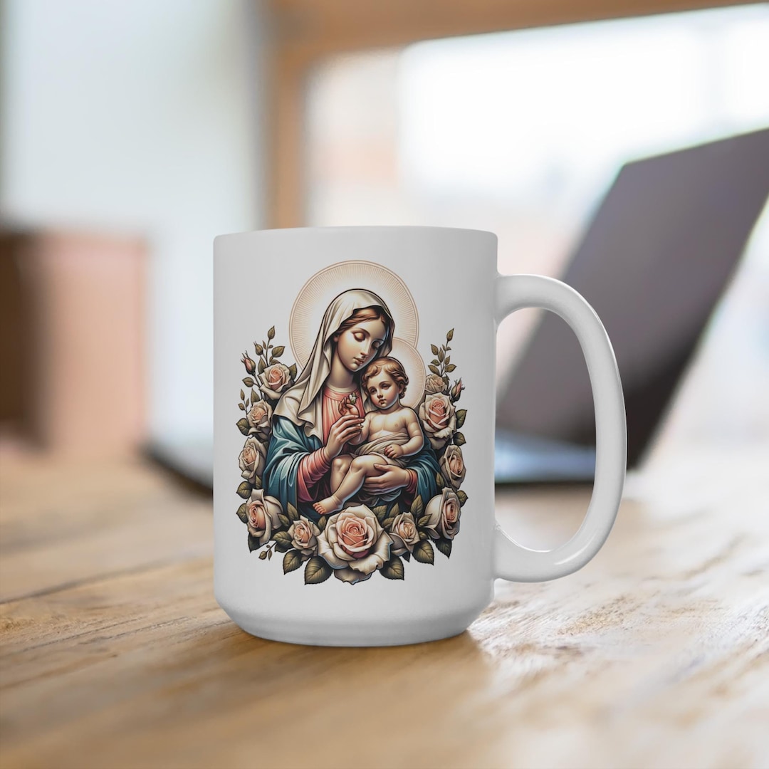 Madonna and Child Mug, Catholic Coffee Mug, Jesus Mug, Catholic Gift ...